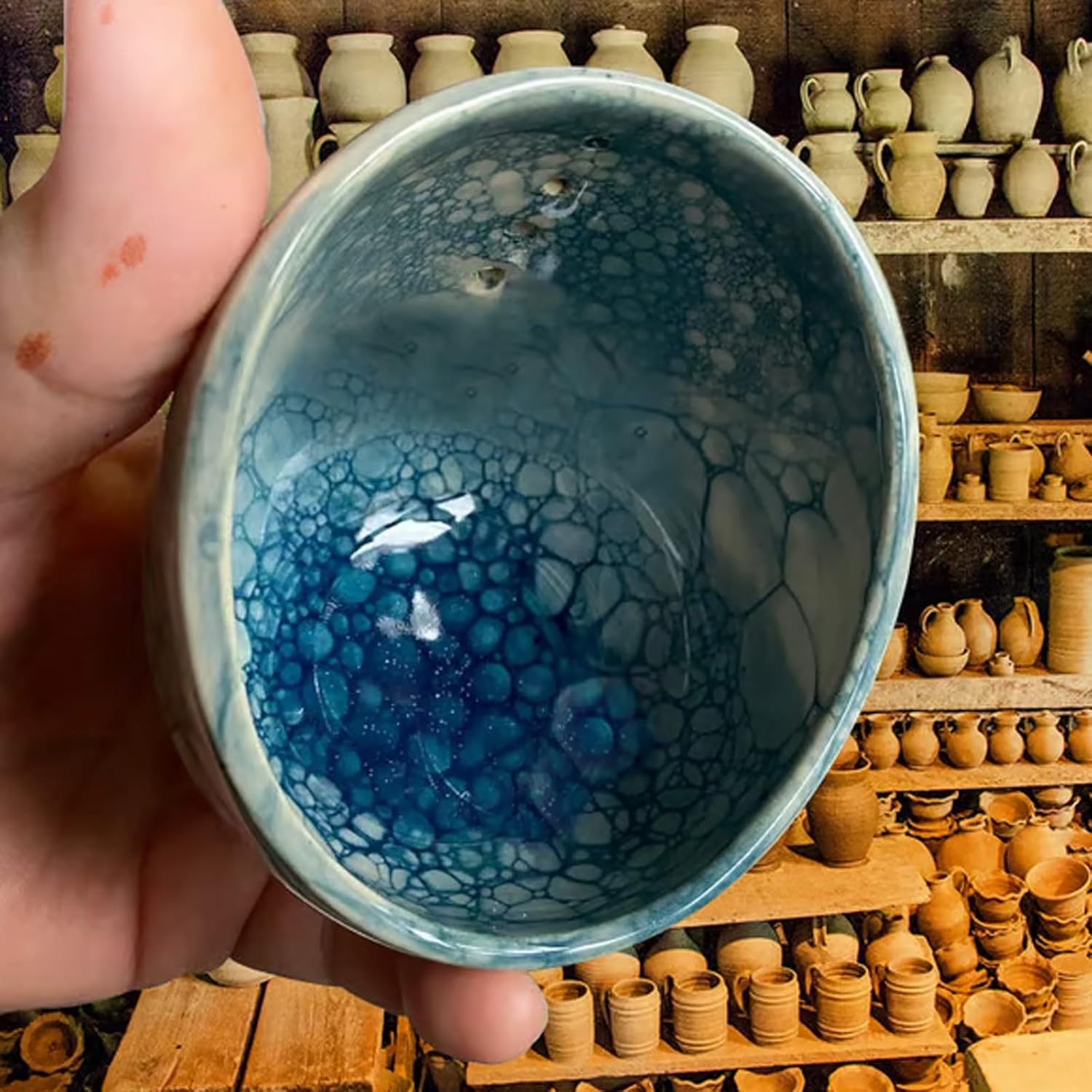 Amazon.com: Pottery Herb-Stripper, Wheel Thrown and Hand Carved Herb ...