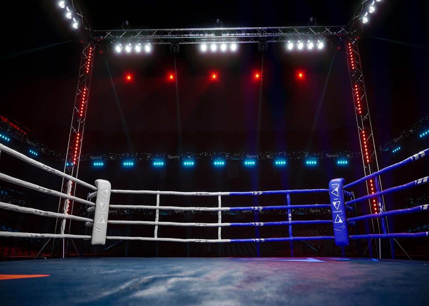 Amazon.com : Loccor 7x5ft Fabric Boxing Ring Backdrop Boxing Ring ...