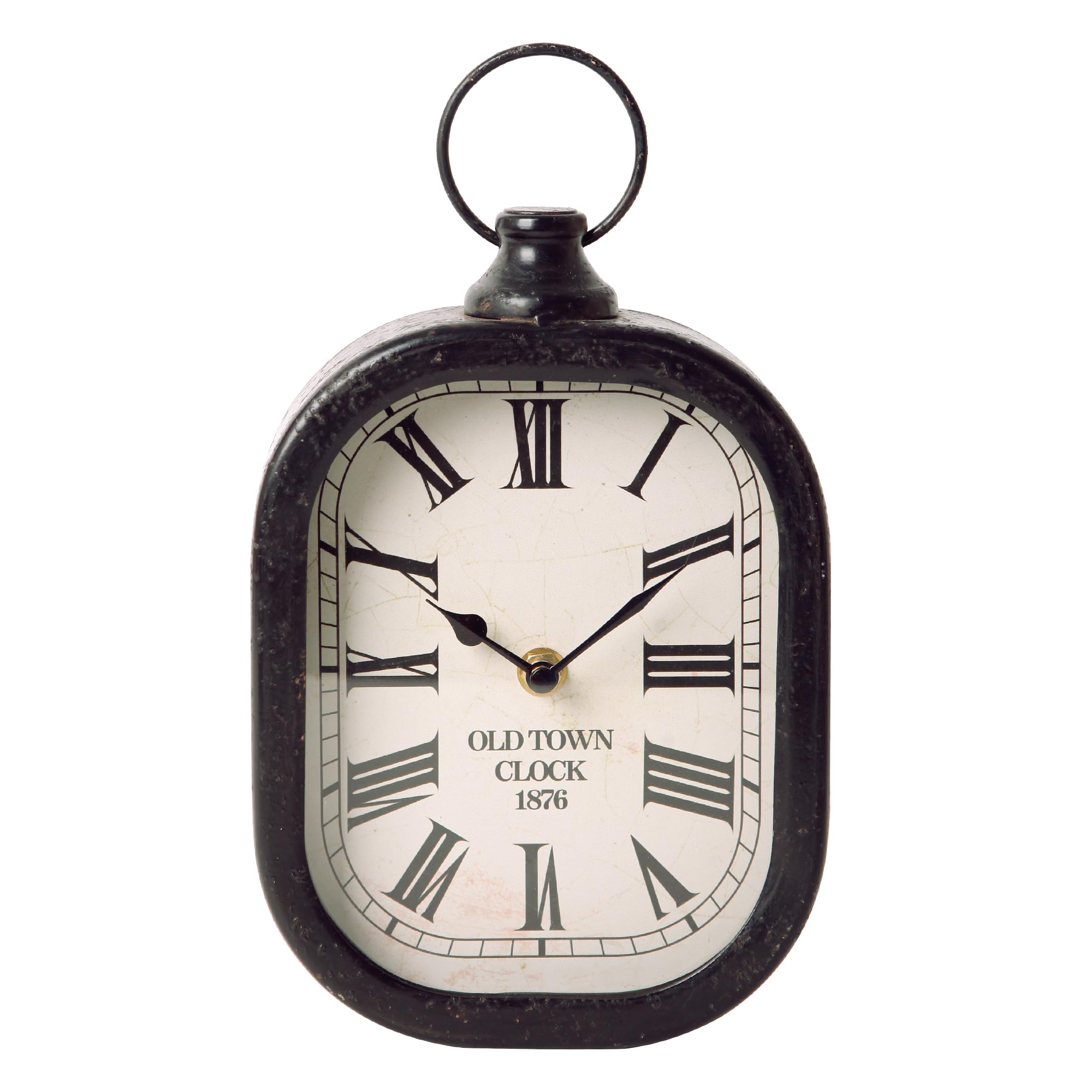 Amazon.com: NIKKY HOME Small Retro Black Wall Clock, Silent Battery ...