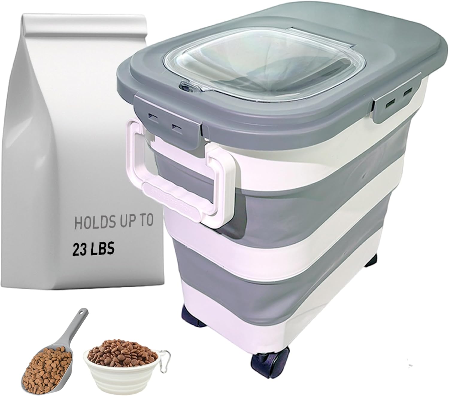 Pet Supplies : HOYTAMDAR 25-28lbs Dog Food Storage Container ...