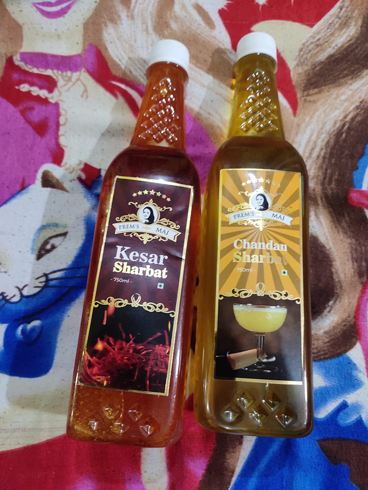 PREM EATACY Homemade Chandan Sharbat & Kesar Sharbat - 750 ml each ...
