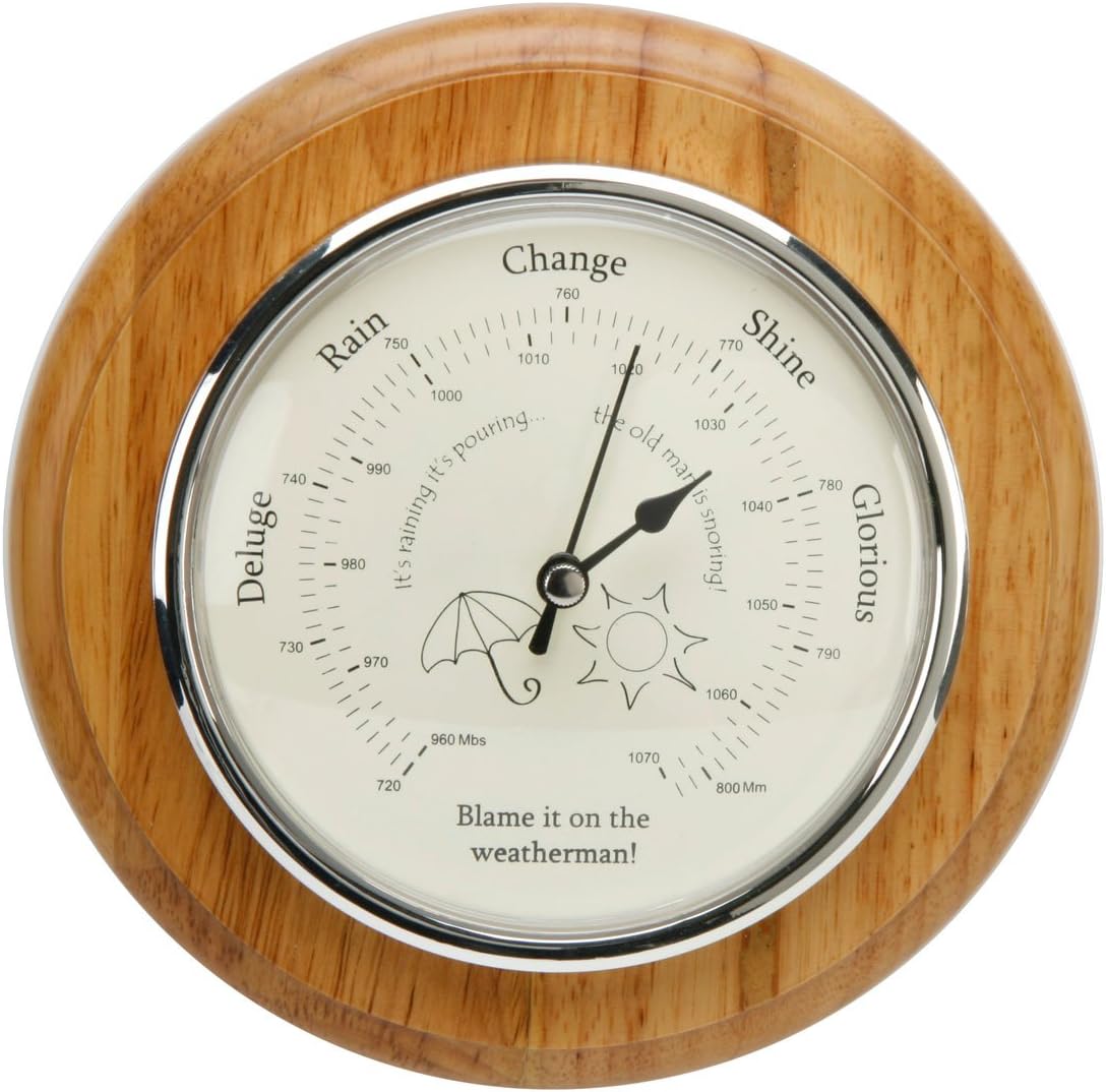 Wm. Widdop Barometer Oak Eff - "Blame it on the Weather Man" : Amazon.co.uk