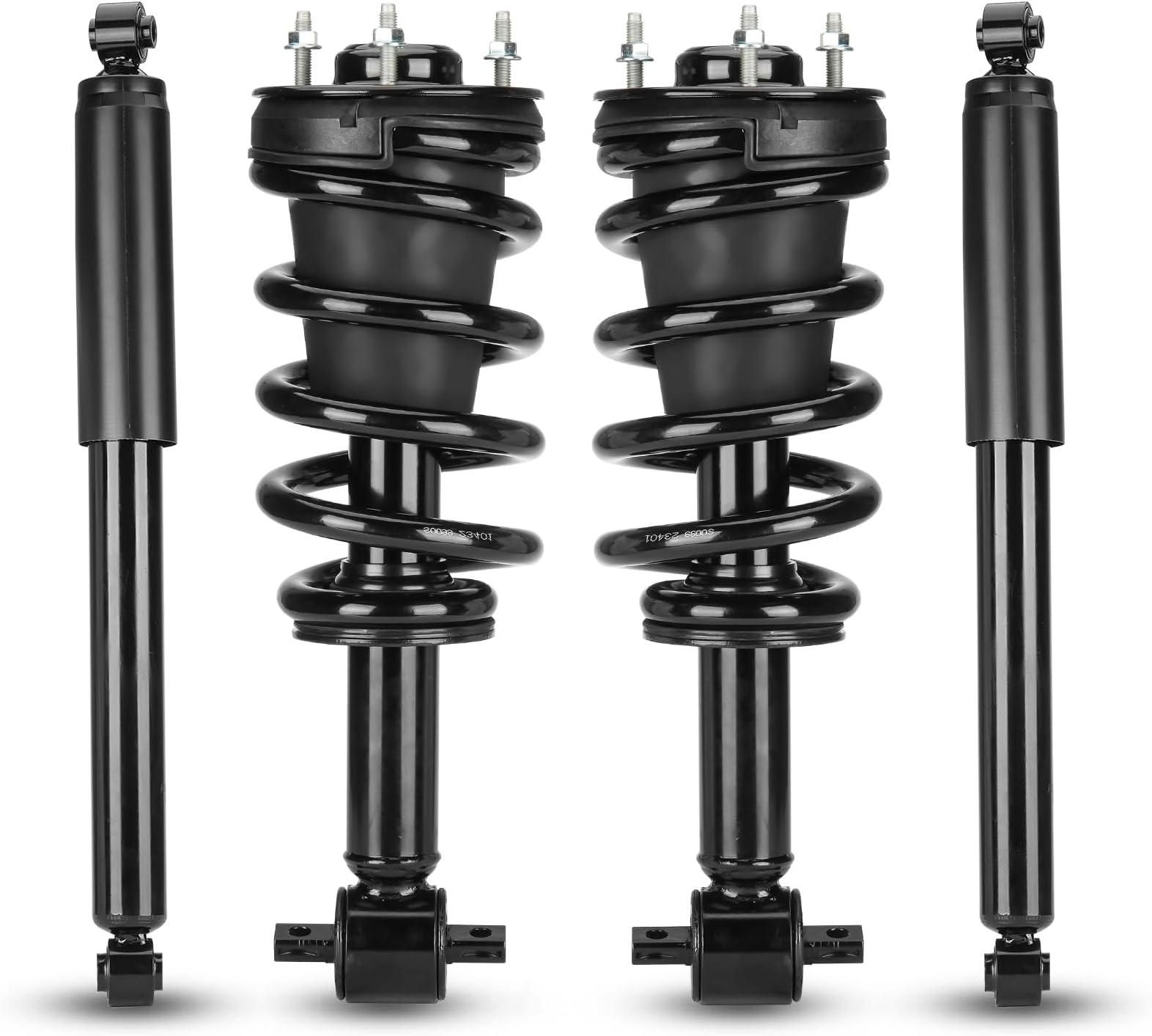 Amazon.com: Front & Rear Left and Right Side Struts w/Coil Springs ...