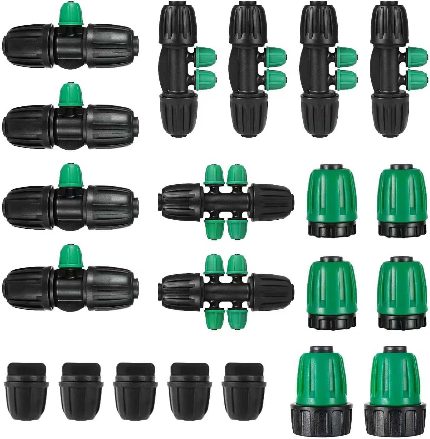 Amazon.com : 24 Pieces Drip Irrigation Parts 8 Pcs 1/2'' to 1/4 ...