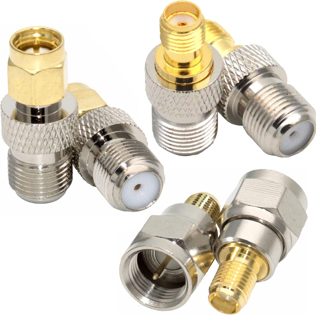 Amazon.com: Urtop 6-Pack SMA to F Type Coaxial Adapter, SMA Male to F ...