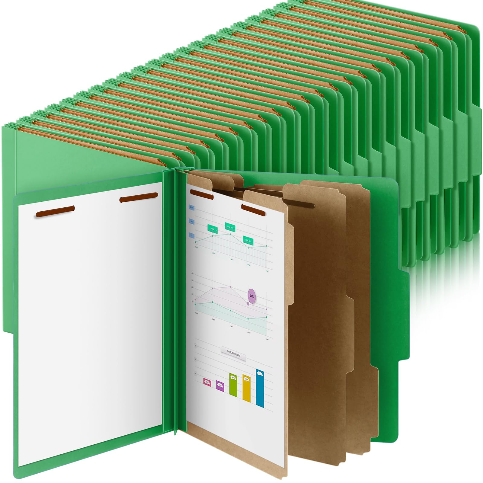 Amazon.com : Skyygemm 48 Pcs Classification Folders Bulk 3 Dividers ...