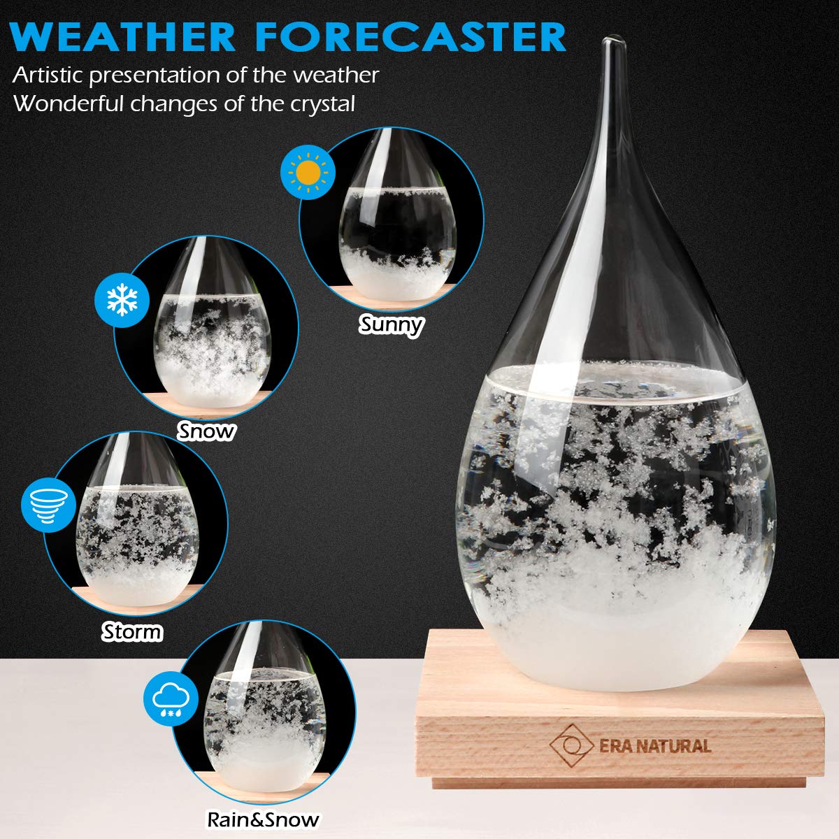 Buy Storm Glass Weather Predictor, Weather Predicting Globe Storm Glass ...