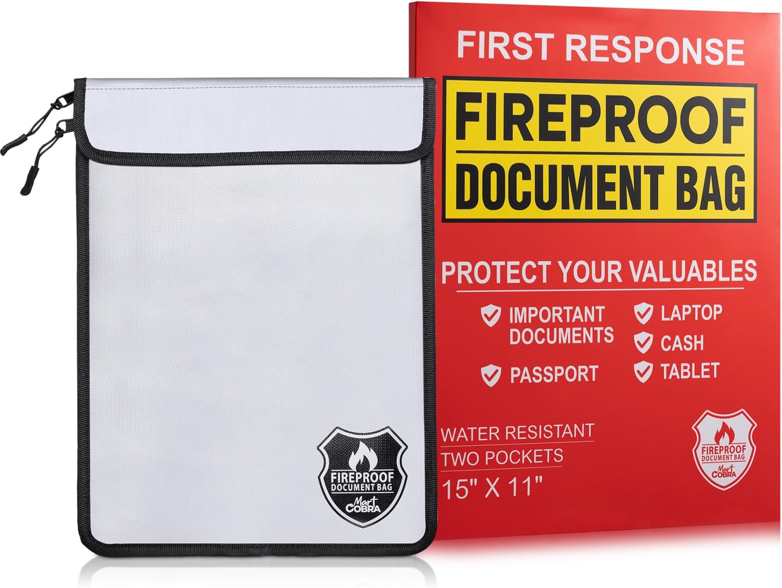Amazon.com: Fireproof Document Bag Fireproof Money Bag,Home Office ...