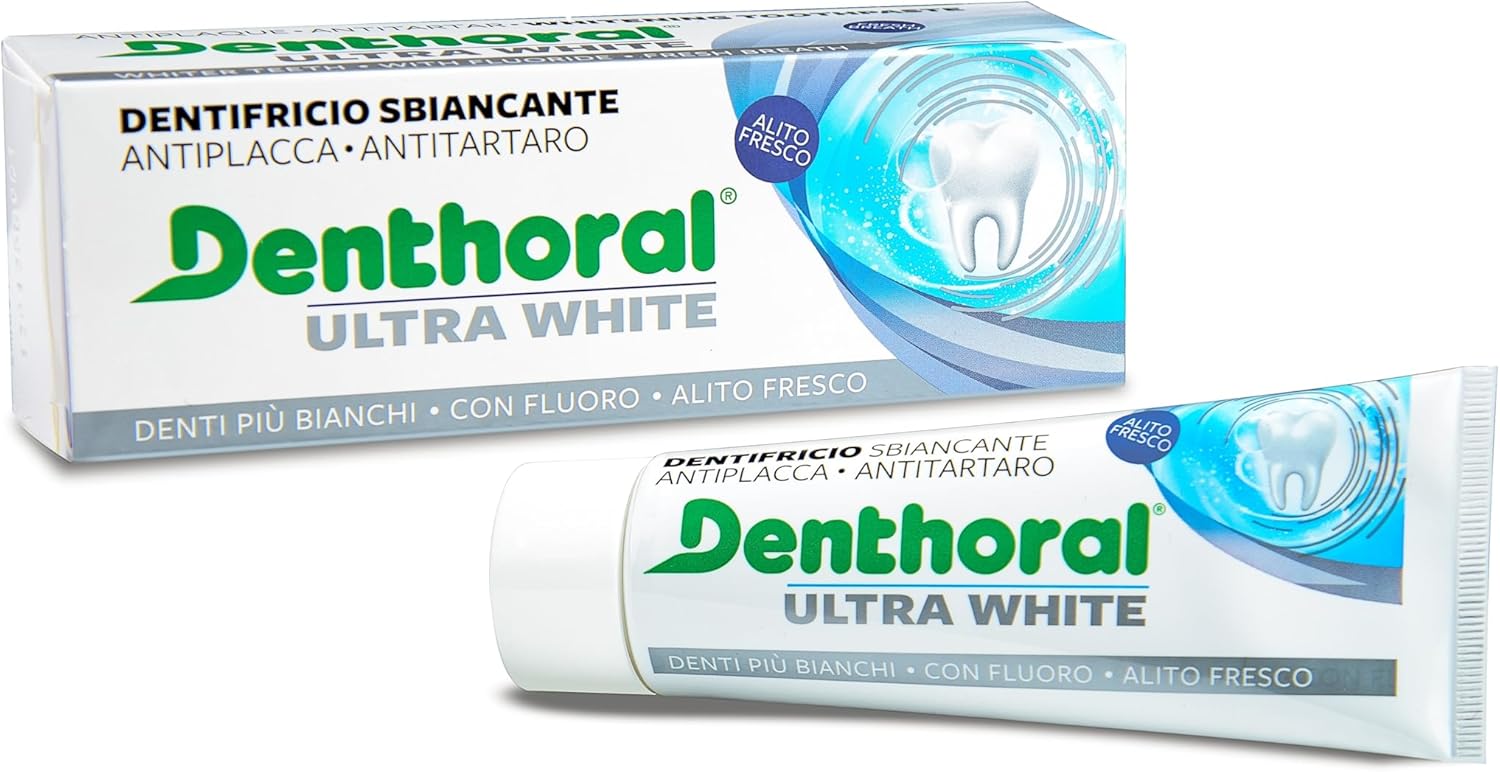 Denthoral Dentifricio Ultra White, 75ml : Amazon.it: Salute e cura ...