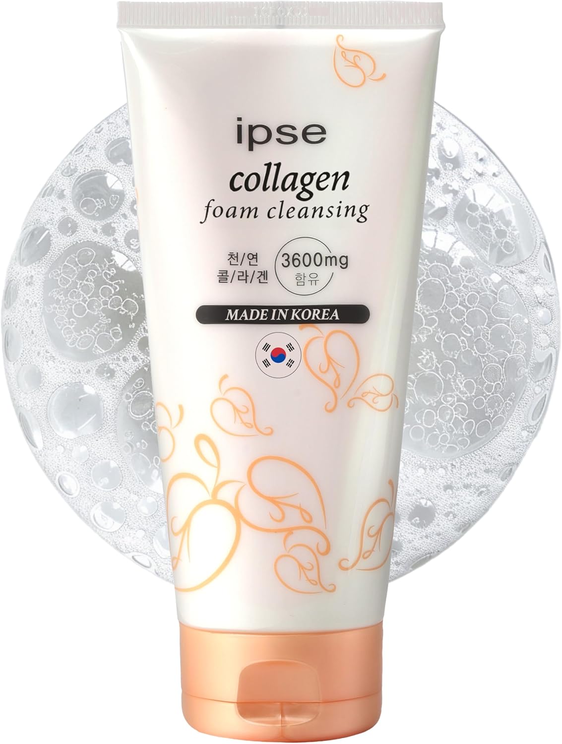 IPSE Premium Korean Face Wash Foam Cleanser with Collagen 180ml - Anti Aging Foaming Facial Deep ...