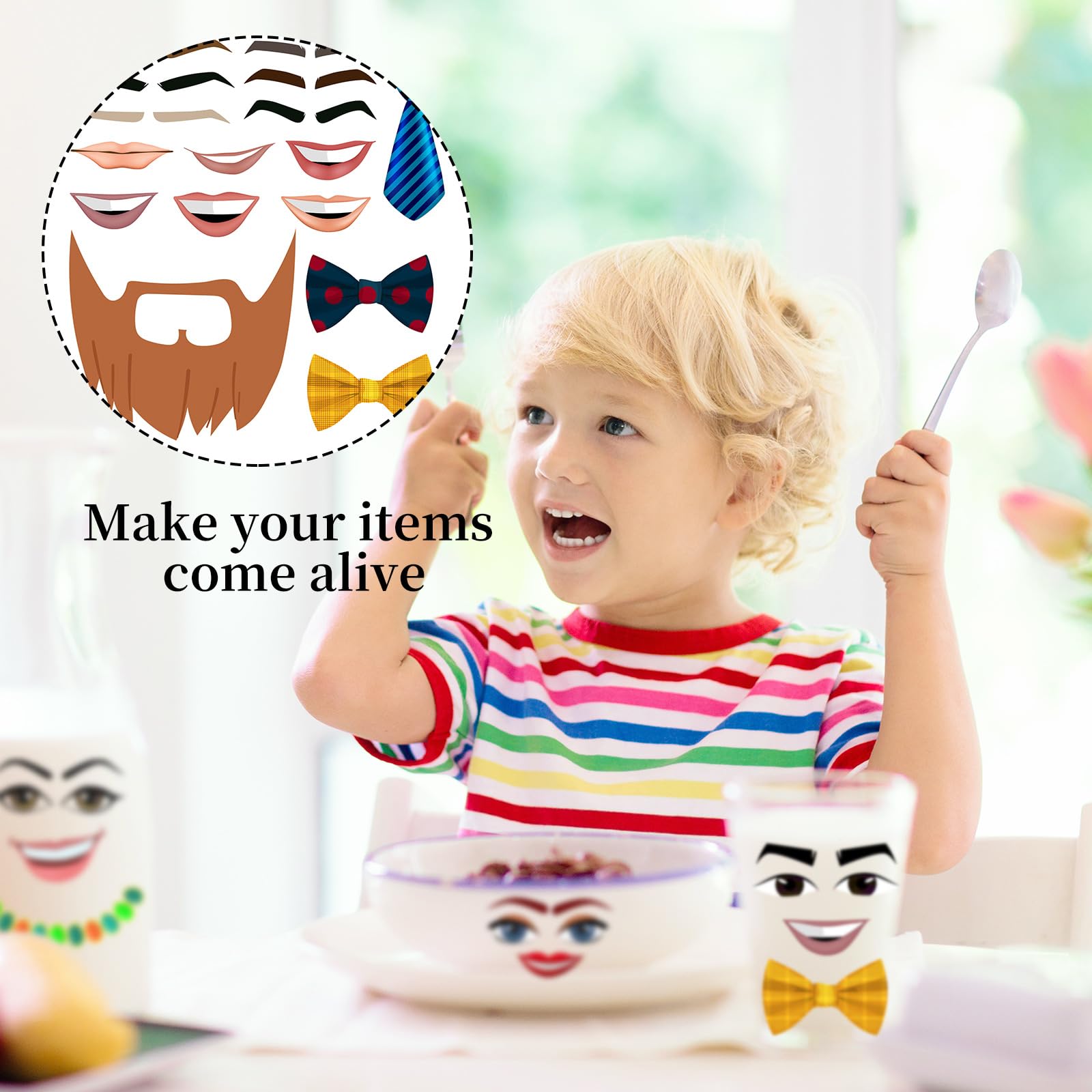 Snapklik.com : Tenceur 48 Sheets Mouth Stickers For Crafts Clown Human ...
