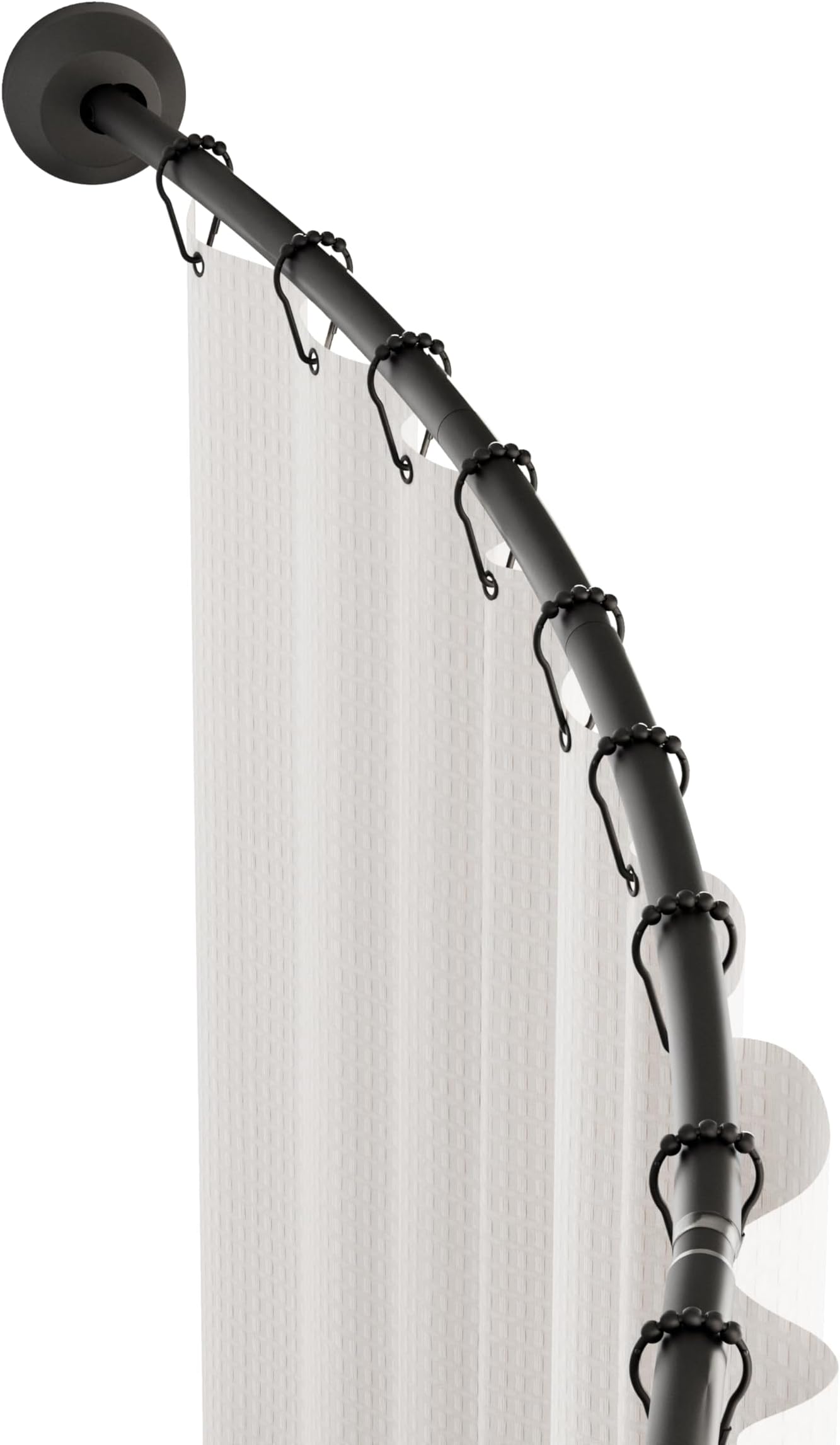 Zenna Home Rustproof Curved Shower Curtain Rod, No Drill Tension or ...