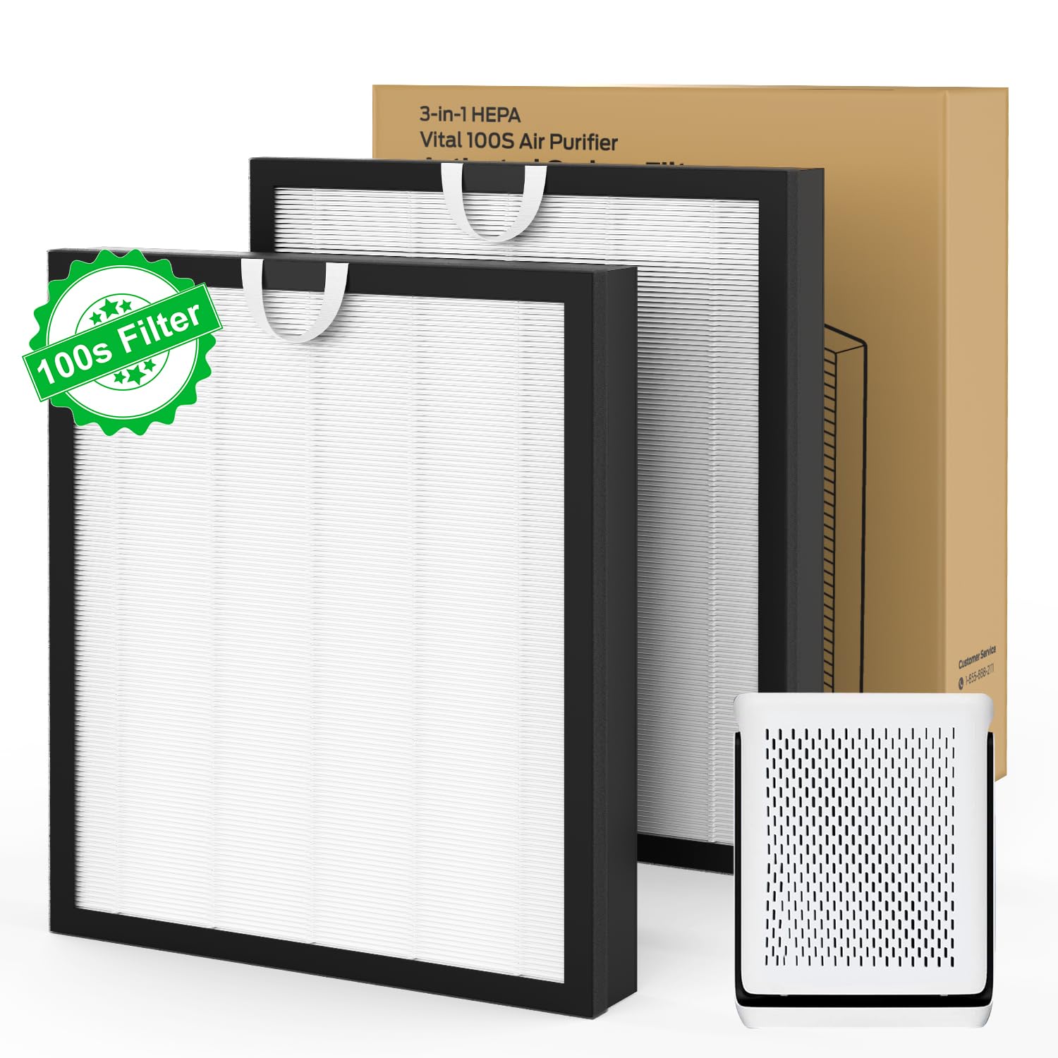 Amazon.com: Vital 100S Replacement Filter Compatible with LEVOIT Vital ...