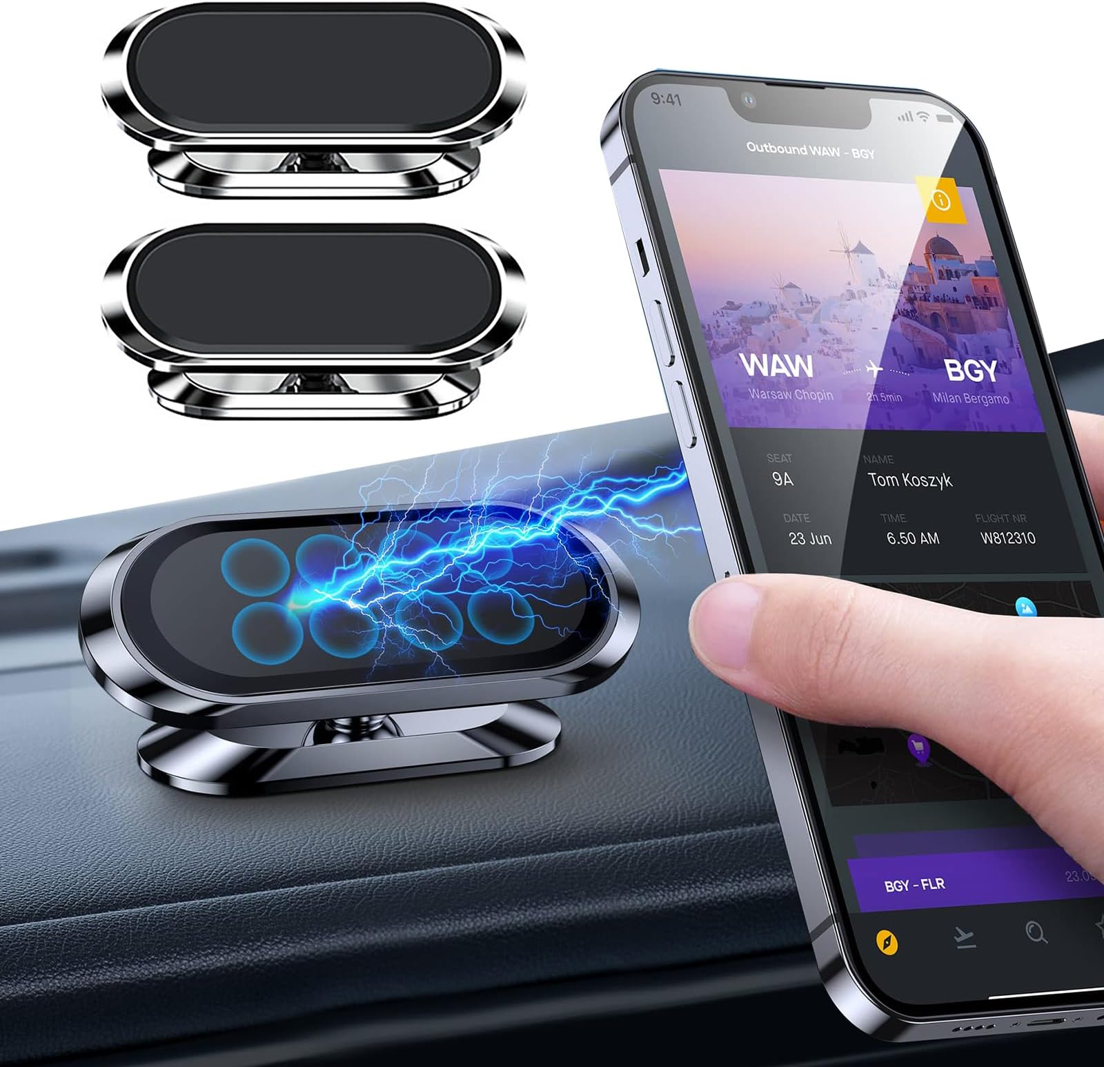 2 pezzi porta cellulare auto magnetico Portacellulare auto universale ...