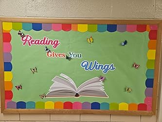 Amazon.com : 55PCS 3D Butterfly Reading Bulletin Board Classroom ...
