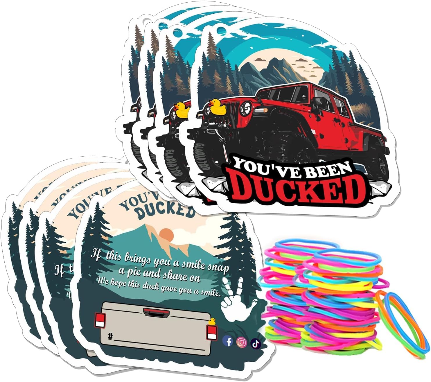 Amazon.com: FELYC Duck Duck Tags, You 've Been Ducked Card, Duck Duck ...