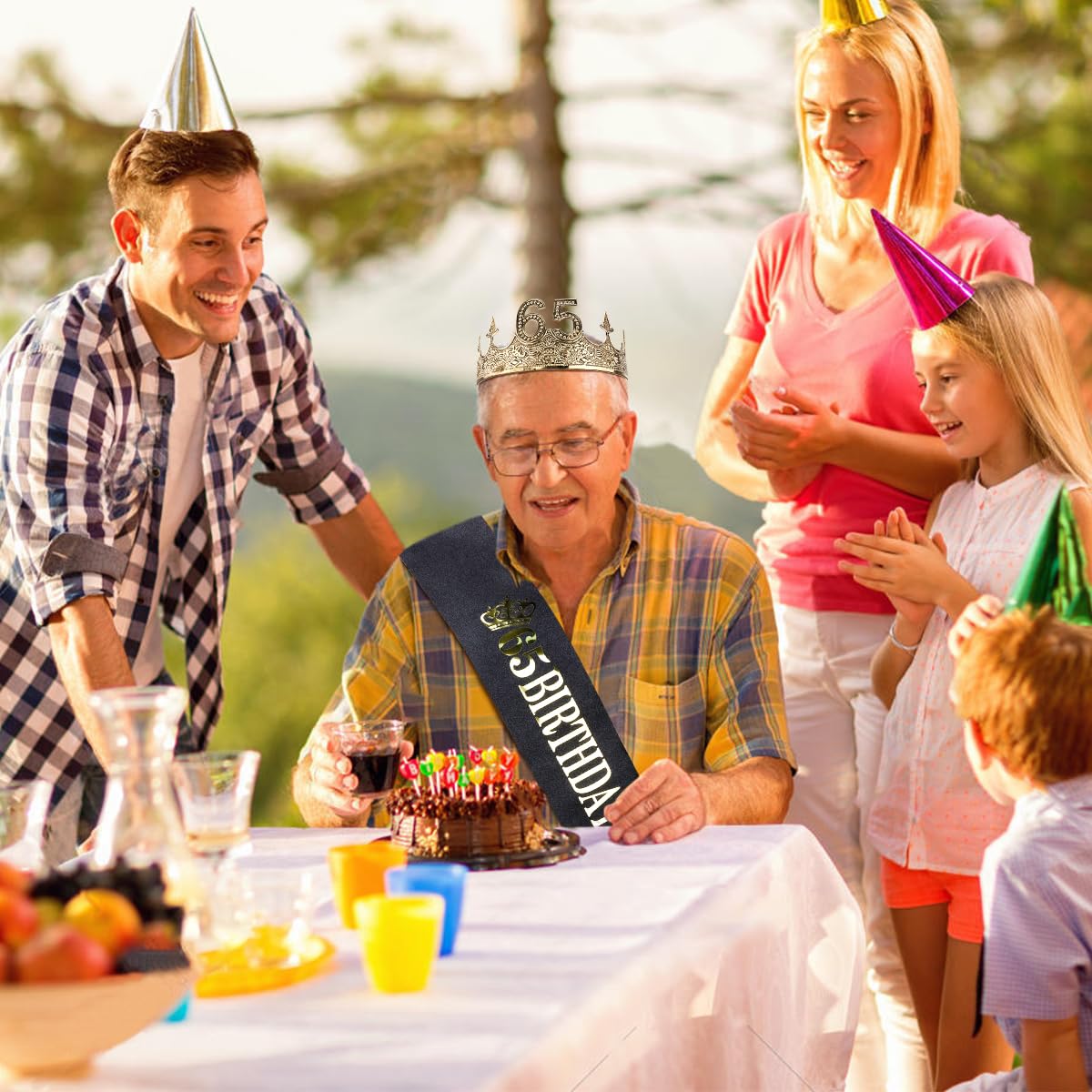 Snapklik.com : TOBATOBA 65th Birthday King Crown & Sash Set