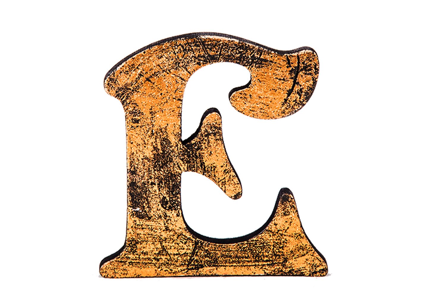 Buy Metallic Look Large 4inch 11cm Wooden Letters Free-standing A to Z ...