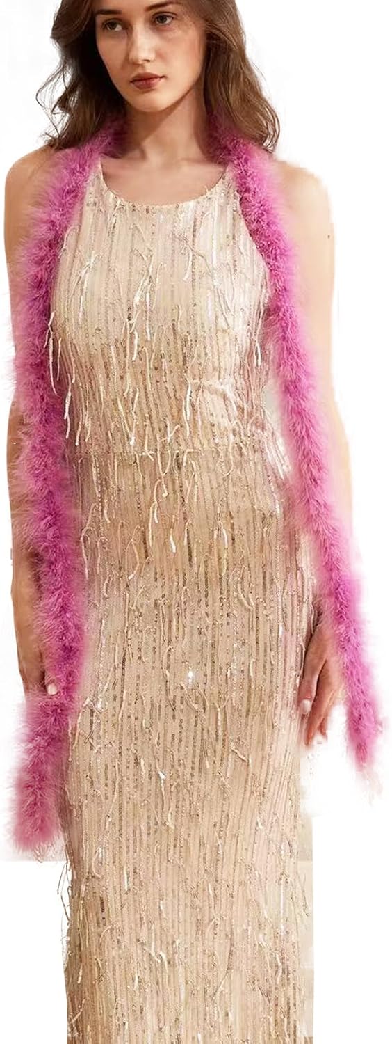 Amazon.com: 2 Yards 20g Fluffy Marabou Feather Boa for DIY Craft Sewing ...