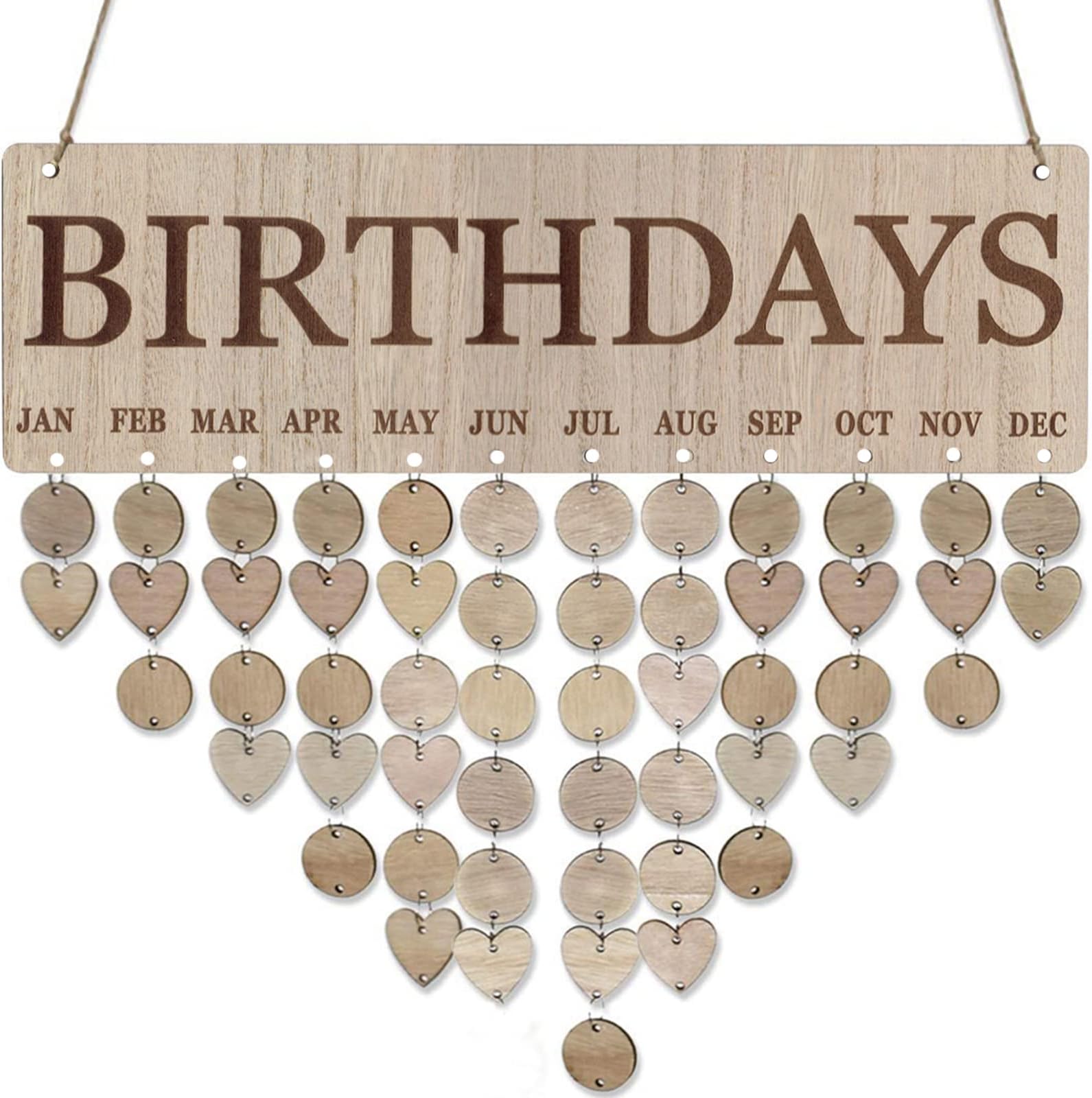 Amazon.com: Rainbow Birthday Reminder Calendar Board Colorful Rainbow ...