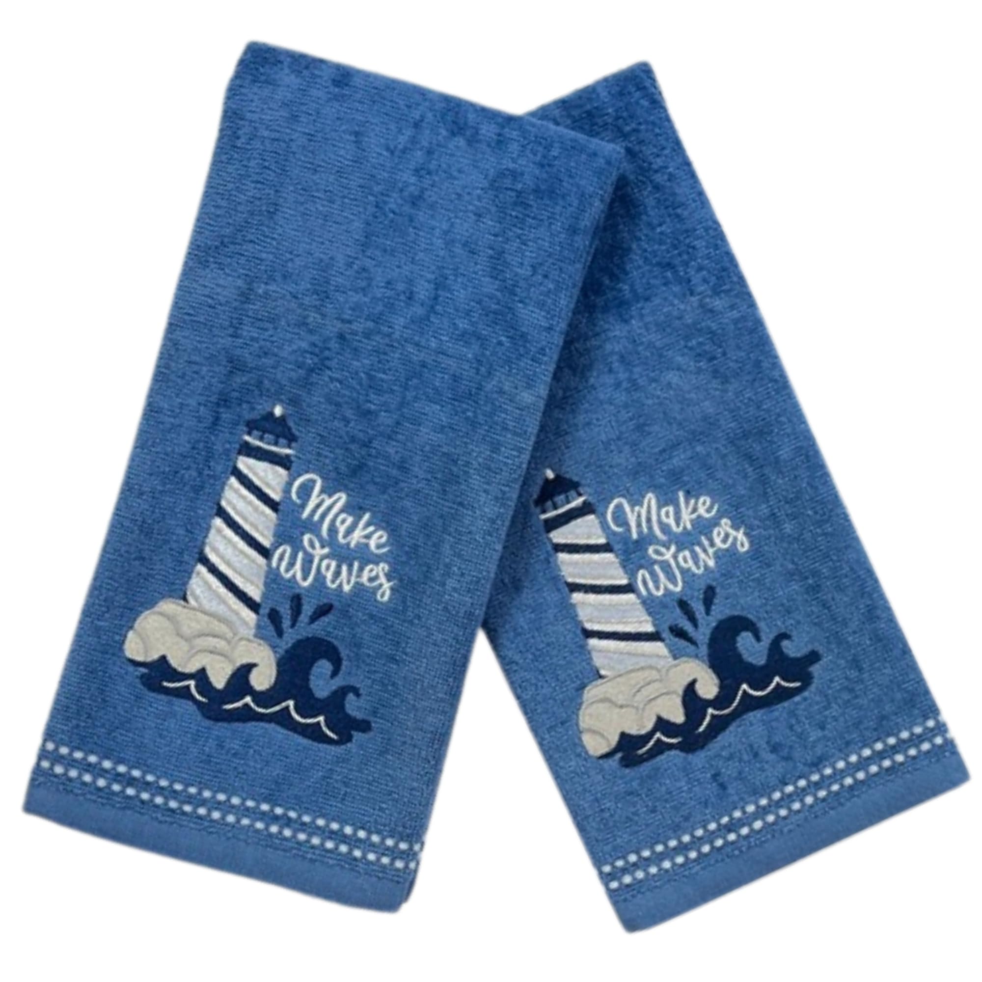 Amazon.com: Serafina Home Coastal Lighthouse Bath Hand Towels ...