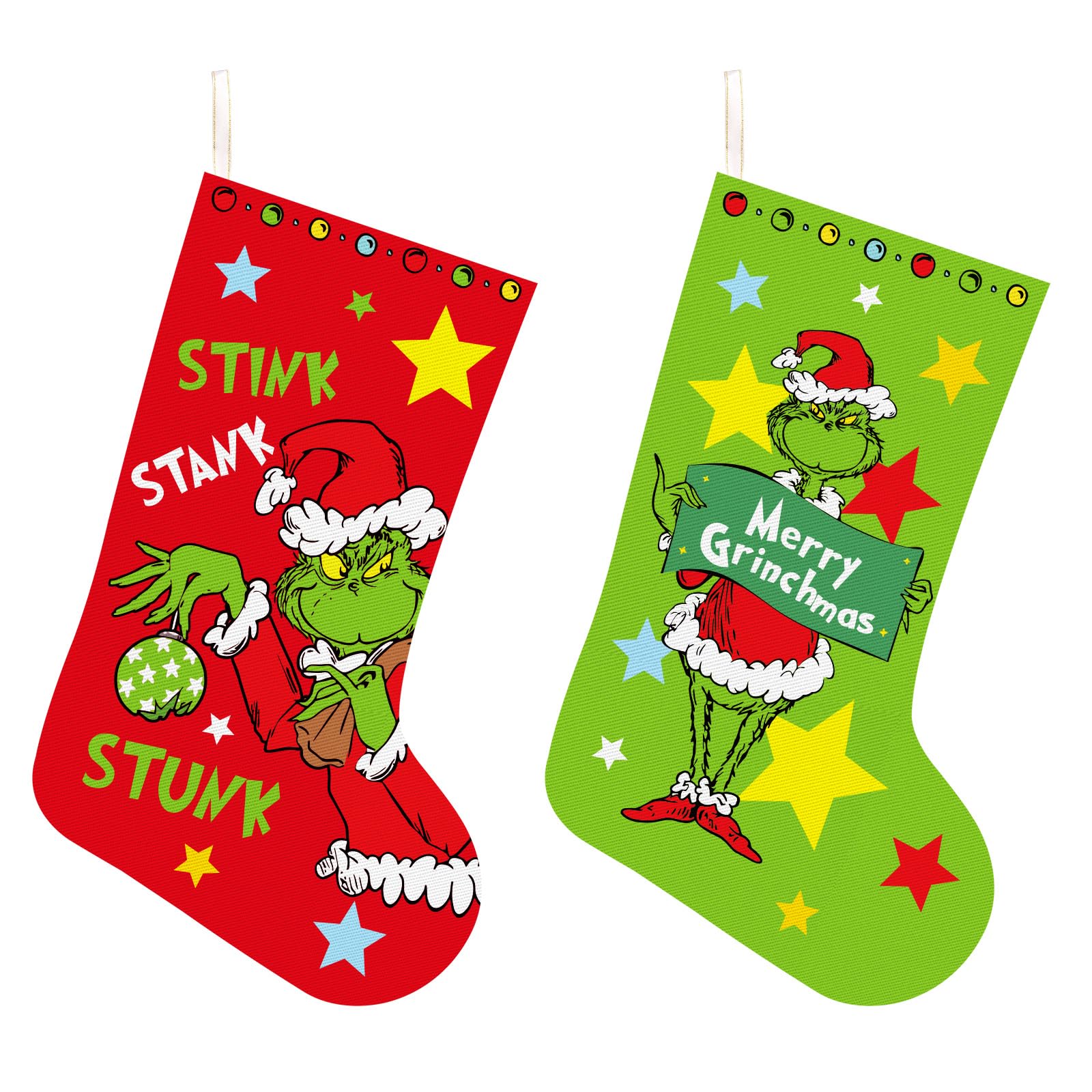 Amazon.com: Funny Christmas Stocking, 2 Pack 16 Inch Large Holiday ...
