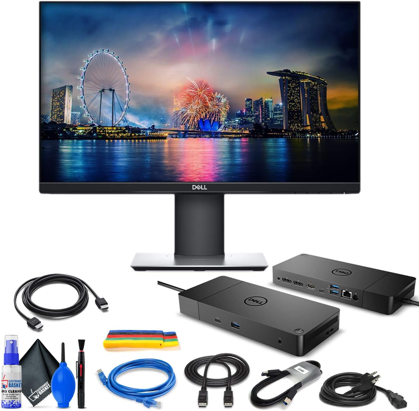 Dell P2419H 23.8" 16:9 Ultrathin Bezel IPS Monitor with Dell WD19 180W ...