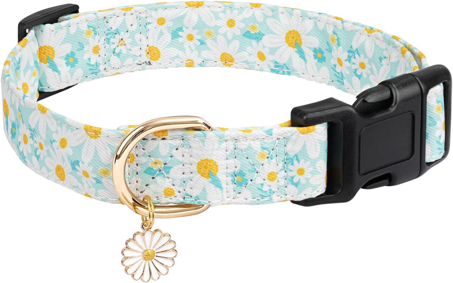 Amazon.com : Yellow Dog Design Blue Daisy Dog Collar 1" Wide and Fits ...