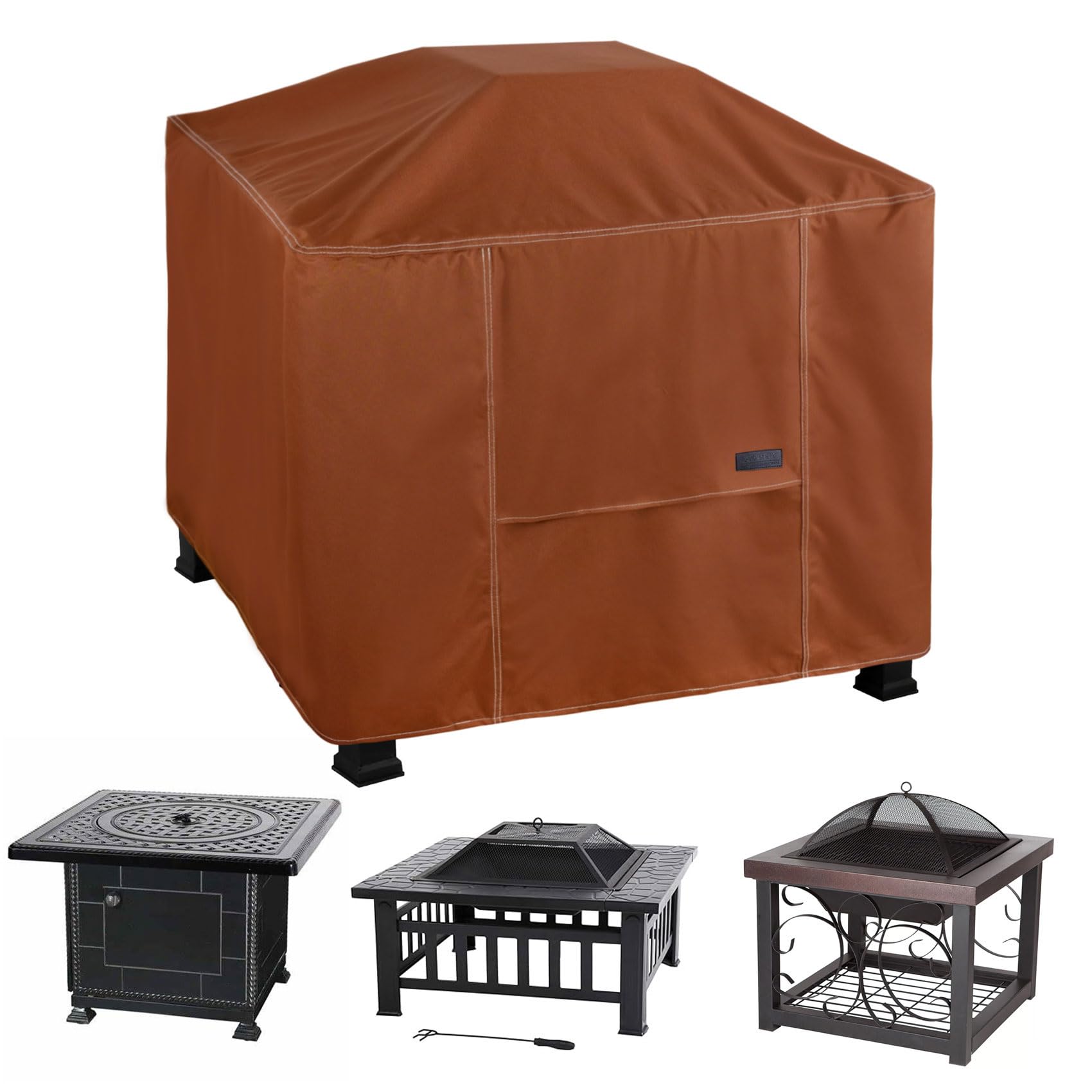 Snapklik.com : NettyPro Gas Fire Pit Cover Square 44 Inch Waterproof ...