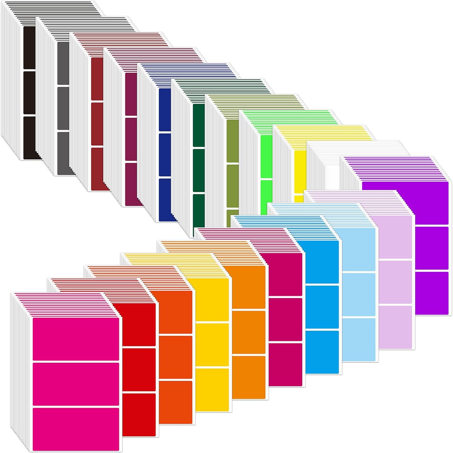Amazon.com : Marspark 900 Pieces Colored Labels Stickers 2" x 4" Large ...