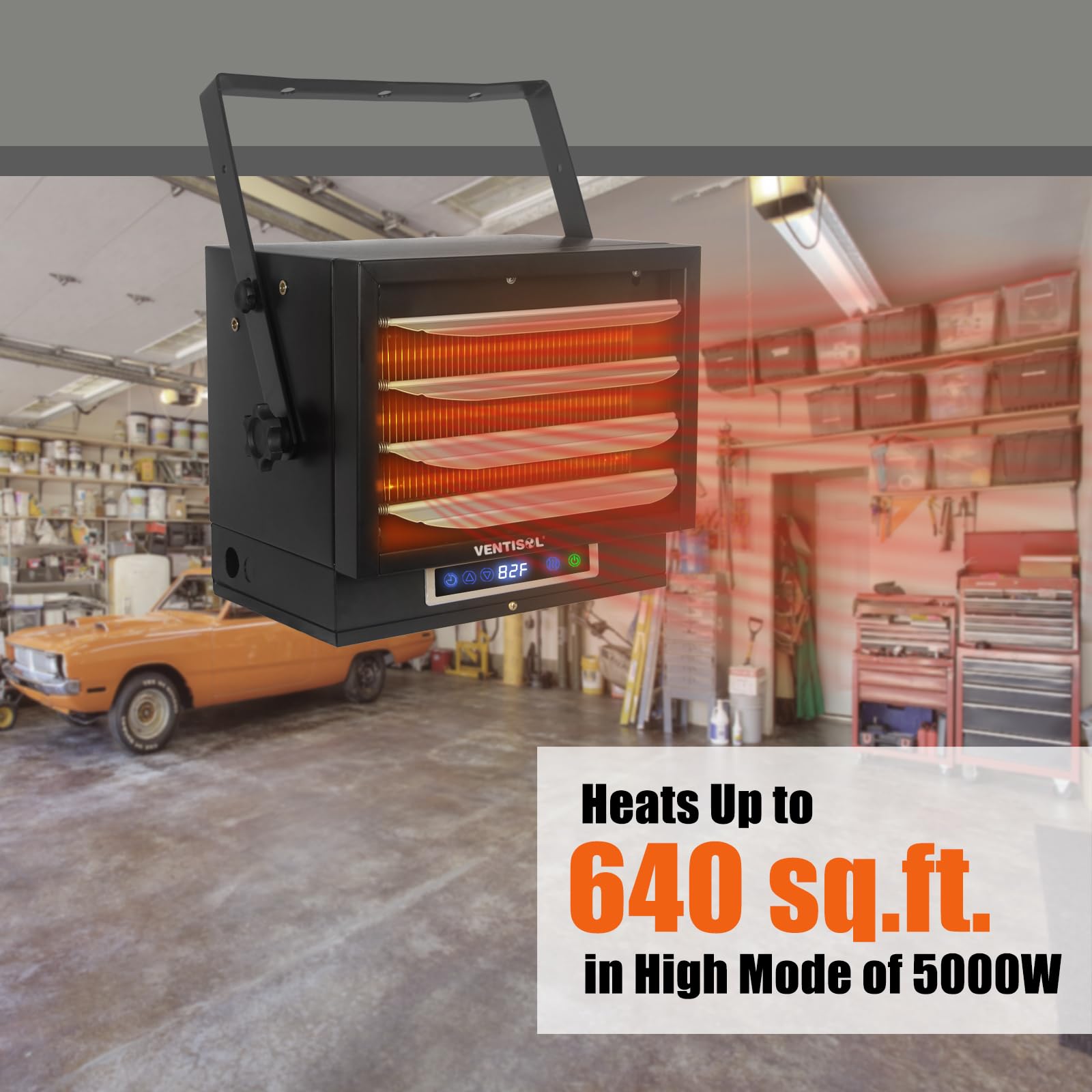 Snapklik.com : VENTISOL 7500W Electric Garage Heater 240V Digital ...