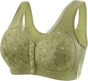 Tatumaie Daisy Bras for Older Women - Front Closure, Supportive Plus ...