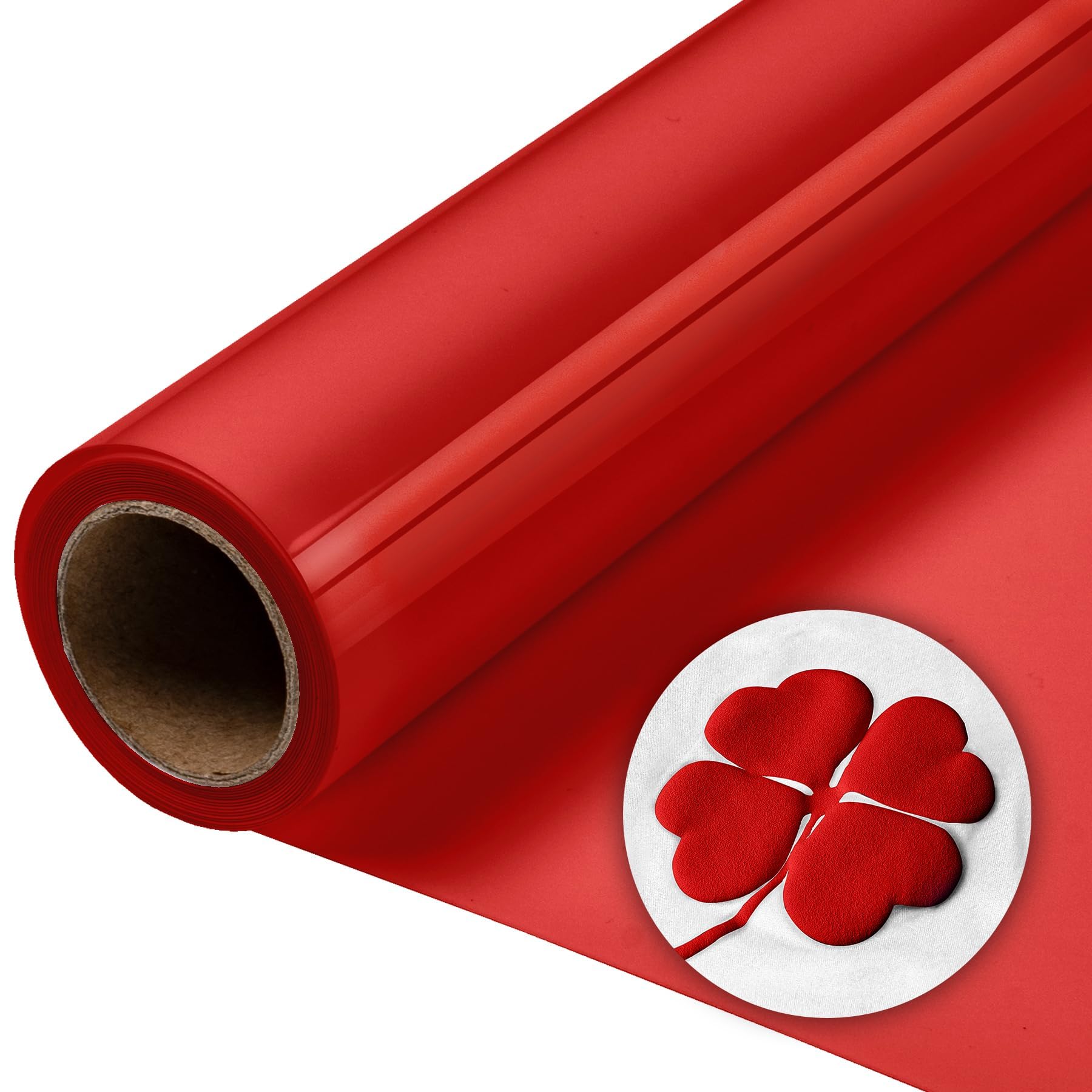 Amazon.com: Aoder Red Puff Vinyl Heat Transfer, 12" x6ft Red HTV 3D ...