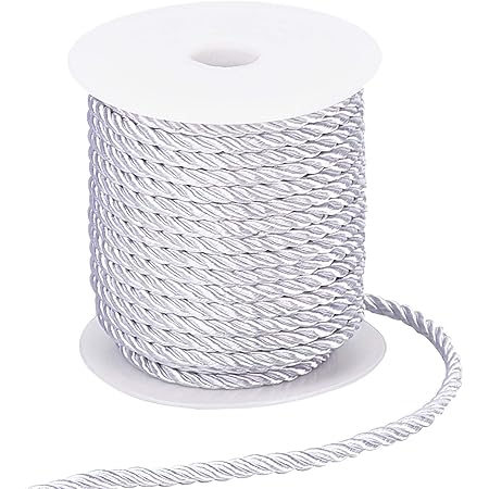 Amazon.com: PH PandaHall 18 Yards Silver Silk Rope 5mm Twisted Cord ...