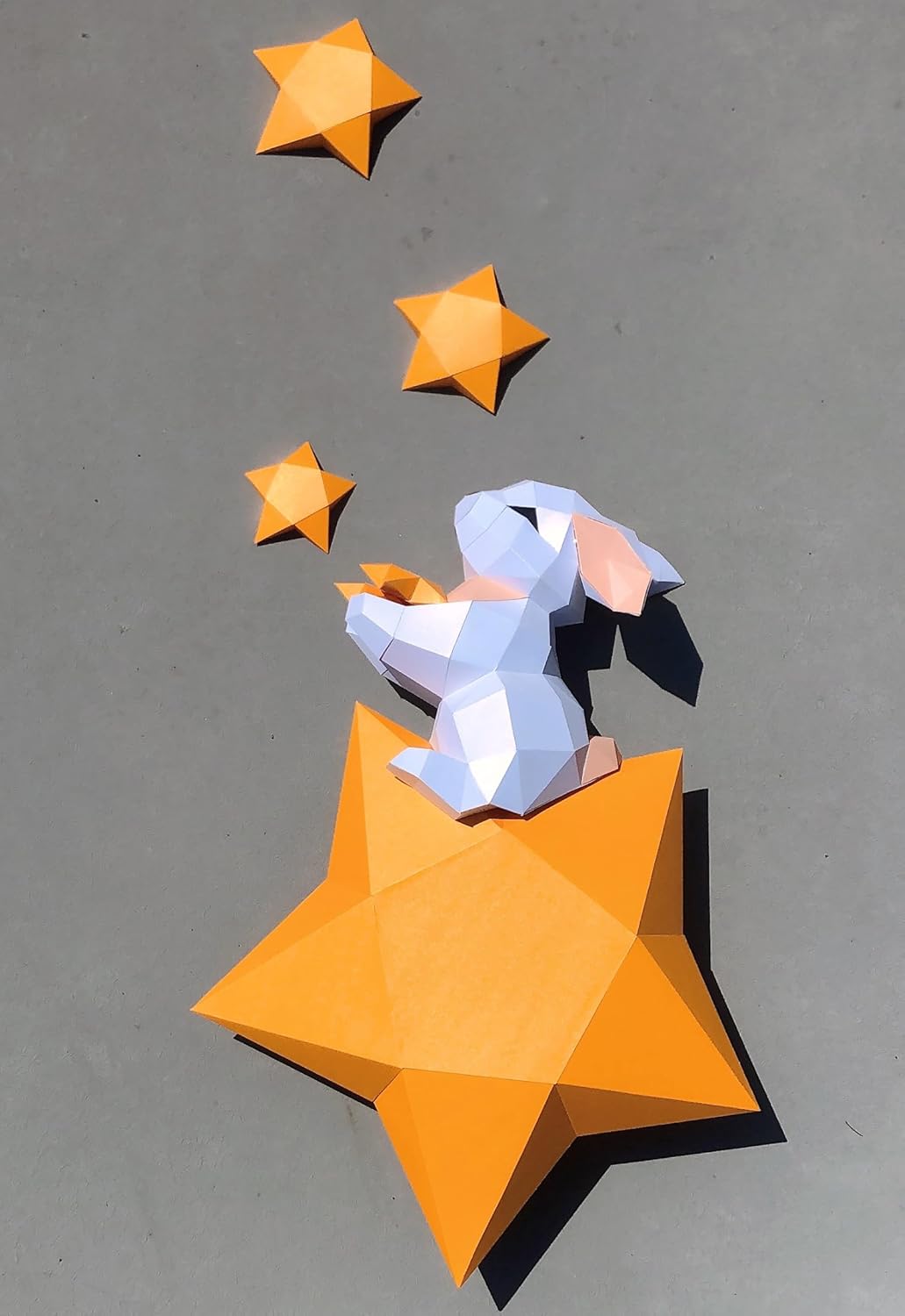 Rabbit papercraft, Rabbit Origami, Bunny on Star, 3D Nepal | Ubuy