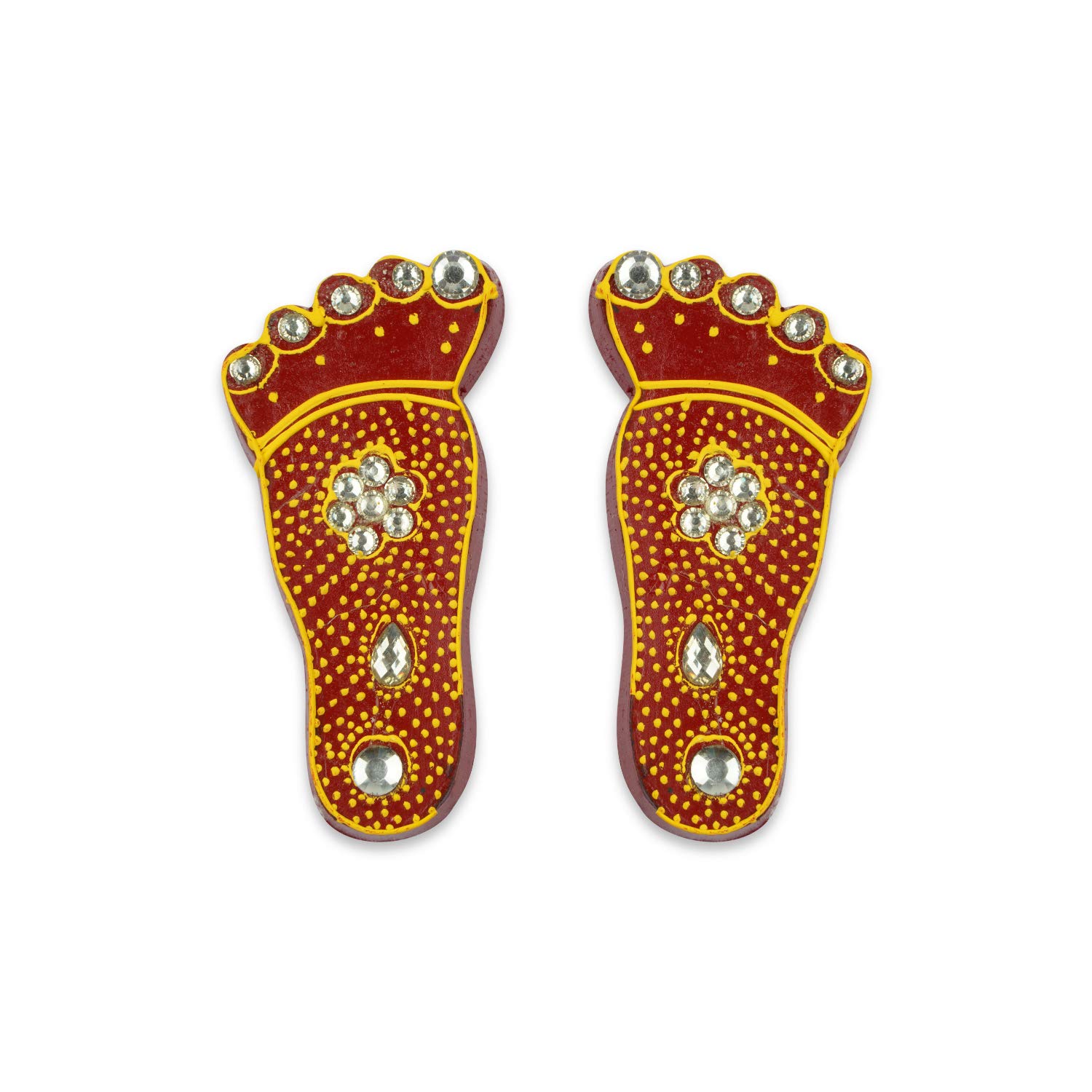 Buy IndoTribe 8Pc Set Shubh Labh Sticker Diwali Charan Diwali ...