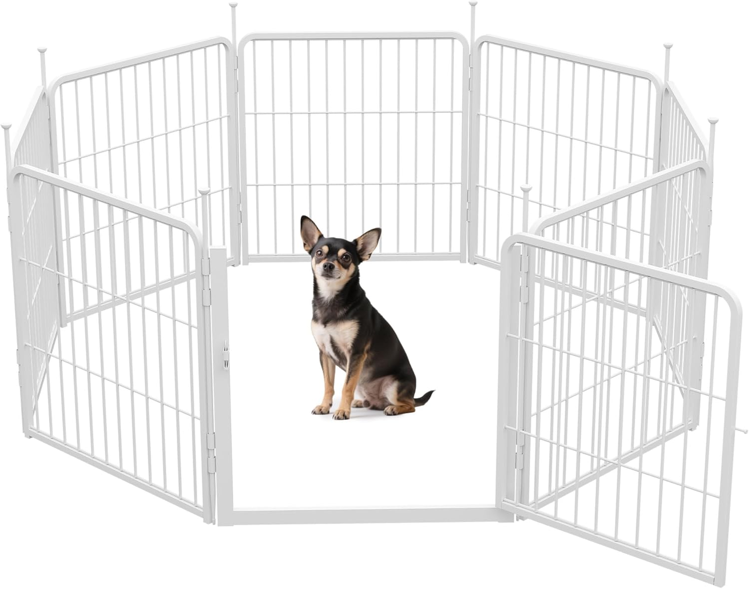 SunsGrove 8-Piece Puppy Playpen 60 cm High, Non-Slip Dog Hutch for ...