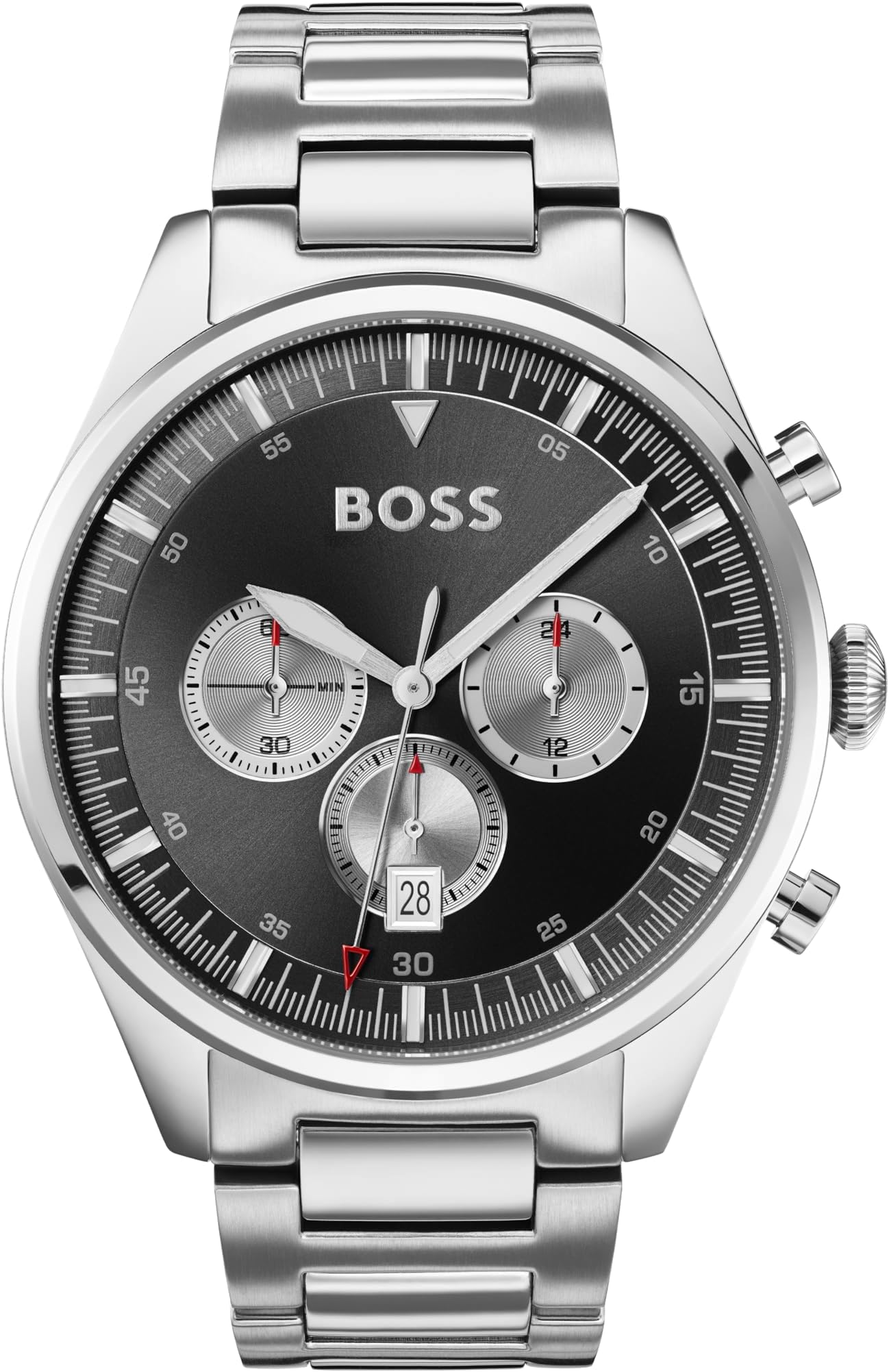 BOSS Men's 44mm Chronograph Quartz Watch Pioneer Collection with Black ...