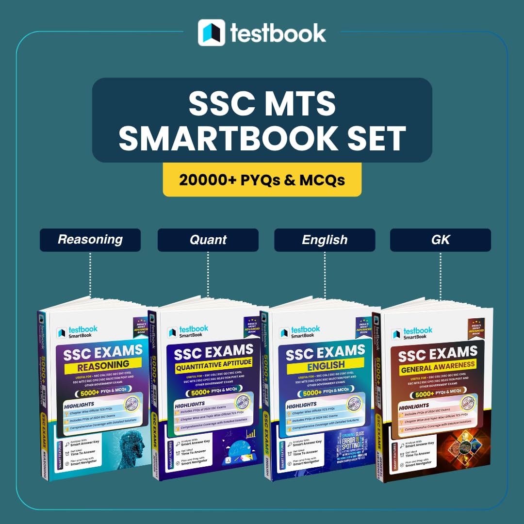 Testbook SSC MTS 2025 SmartBook Combo | Set of 4 Books – English ...