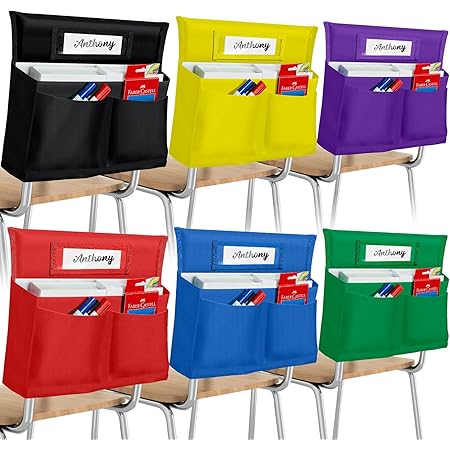 Amazon.com: 40 Pcs Chairback Pocket Chart for Classroom Buddy Chair ...