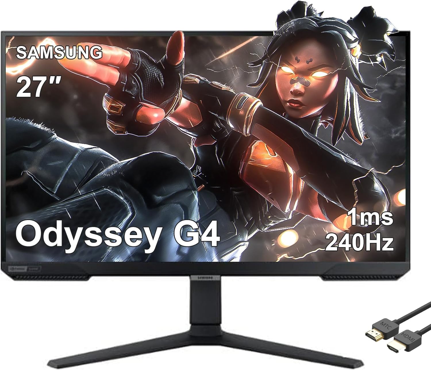 Amazon.com: SAMSUNG 27" Odyssey G4 Series FHD Gaming Monitor, 240Hz ...