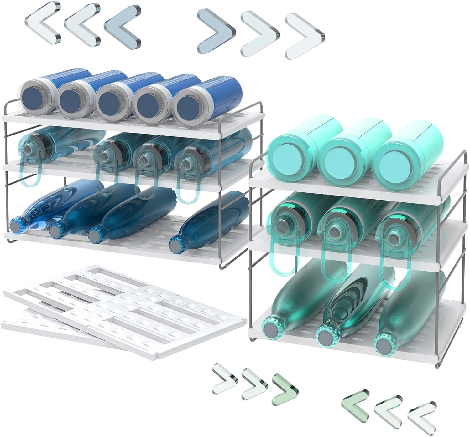 Amazon.com - INVOCOO Water Bottle Organizer for Cabinet, Expandable ...