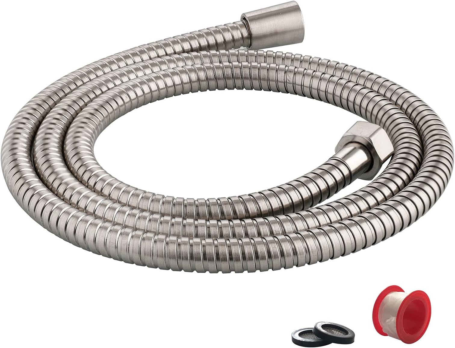 Universal 60 Inch Flexible Shower Hose - Extra Long, Stainless Steel ...