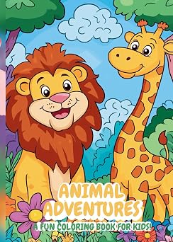 Mini Animal Adventures: A Coloring Book for Kids: Travel-Sized Edition ...