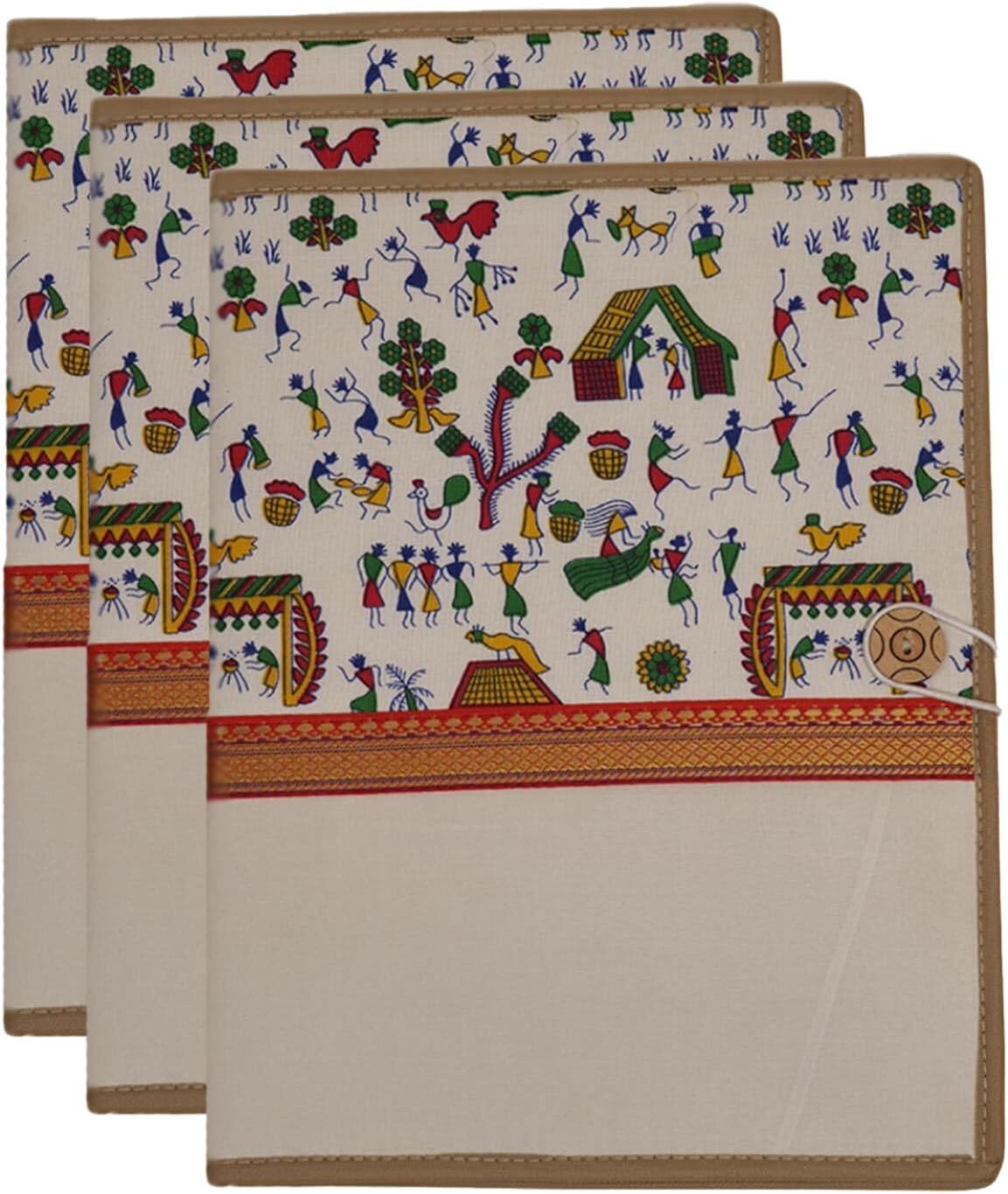 Kargha India Canvas File Folder | Portable File Folder for School and ...