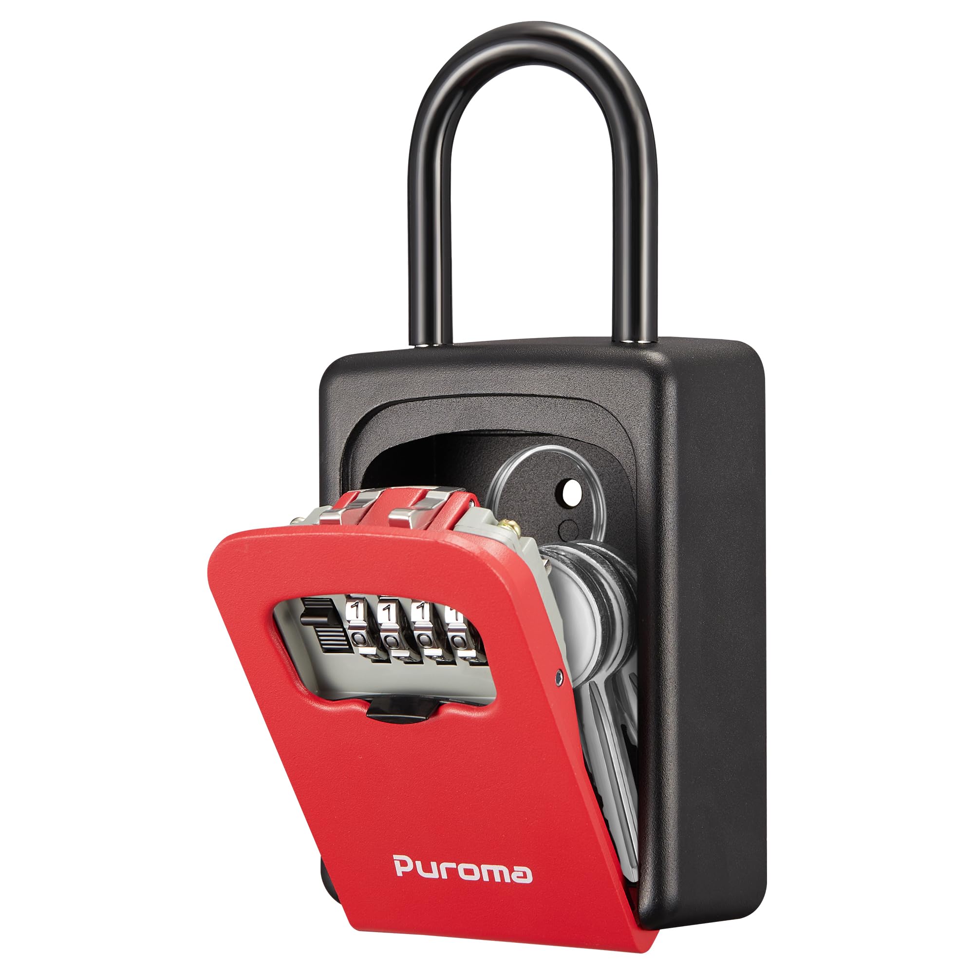 Amazon.com: Puroma Lock Box, Large Key Lock Box Resettable Combination ...