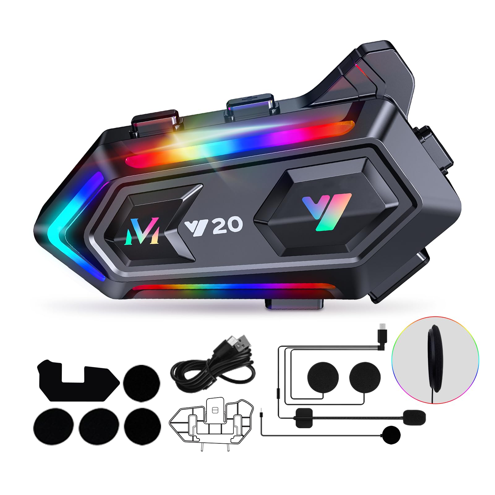 Snowmobile Helmet Speakers Gearelec Motorcycle Bluetooth Headset V5.2