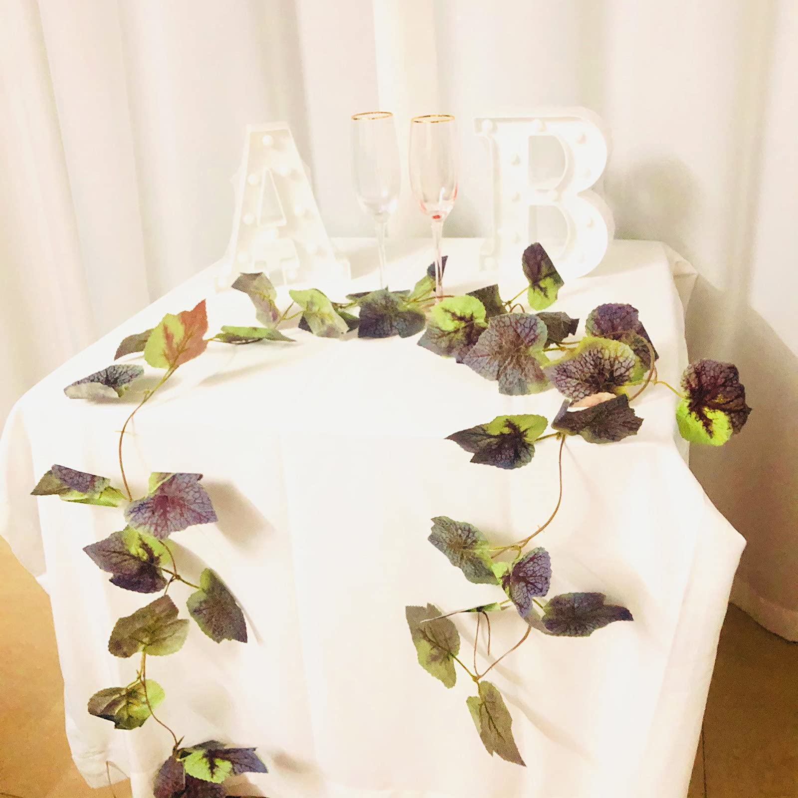 Light Up Decorations With Grapes Vines Eco Friendly LED Grape Leaf