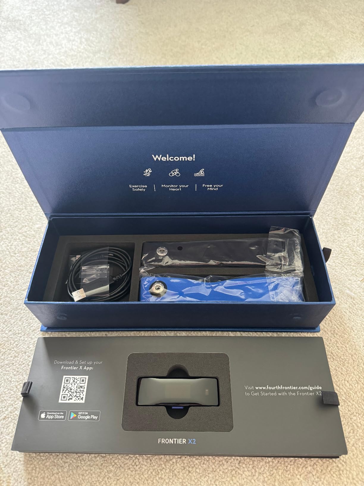 Frontier X2 Smart Heart Rate Monitor Chest Strap, Wireless Heart Health ...