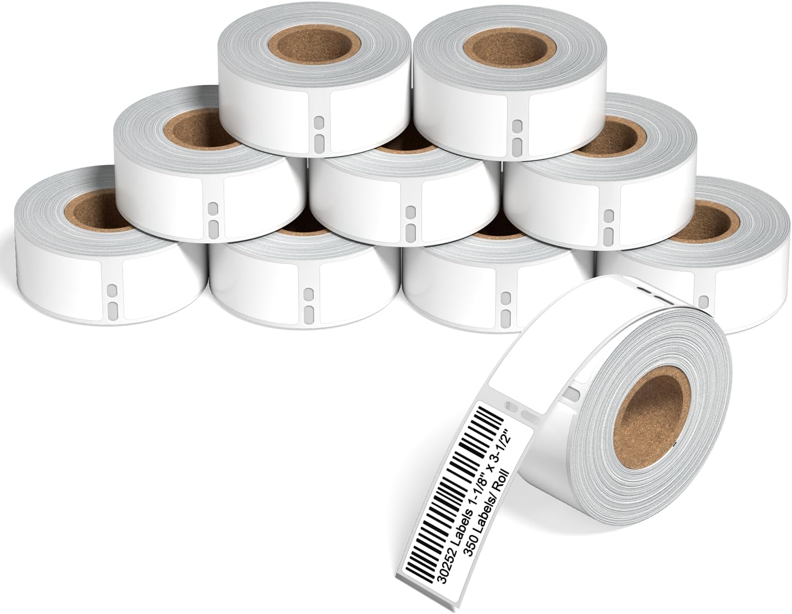 [10Rolls, 350/Roll] Dymo 30252 Compatible 1-1/8" x 3-1/2" Address ...